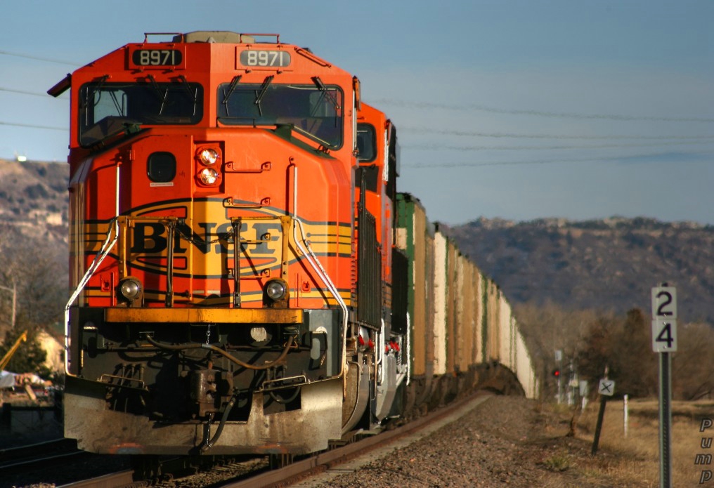 Southbound BNSF Loaded Coal Train DPU Locomotives